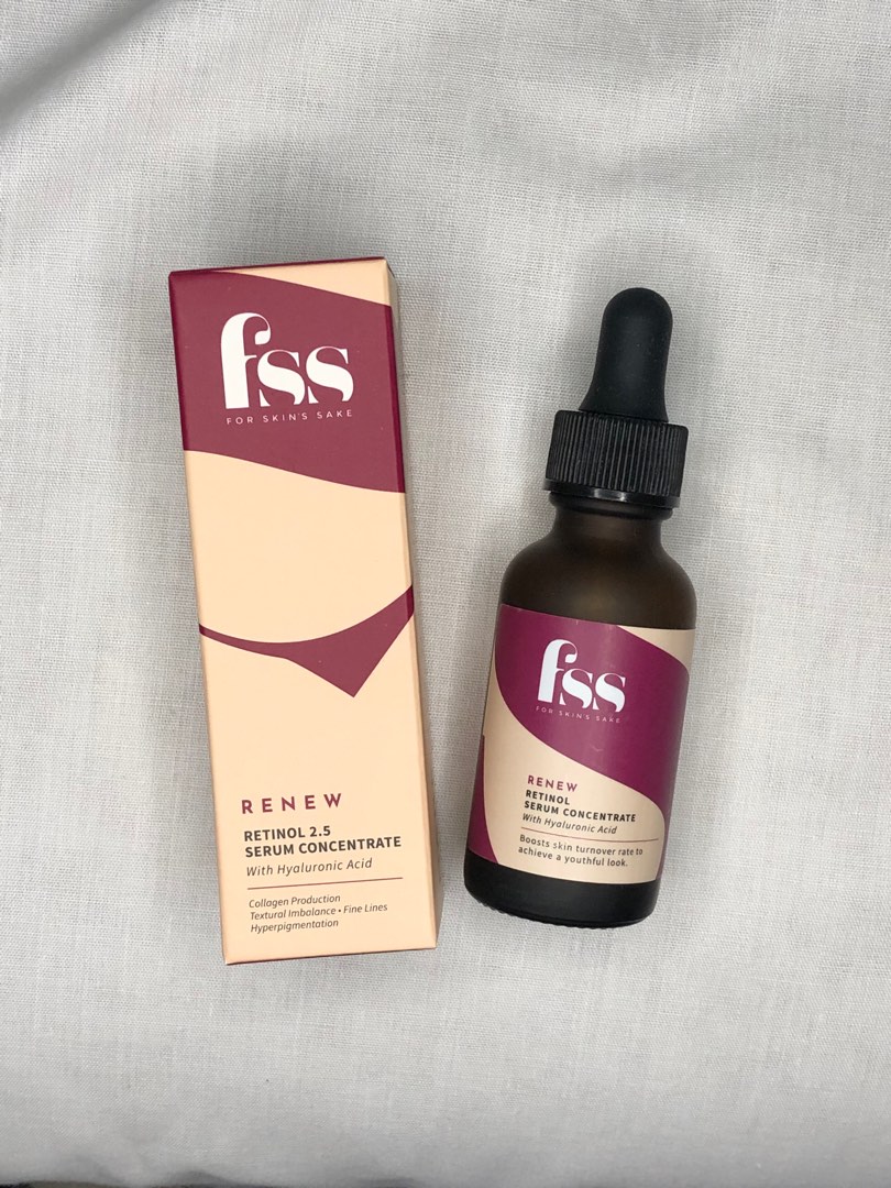 Botol Kosong + Box FSS For Skin Sake Retinol Serum, Kesehatan ...