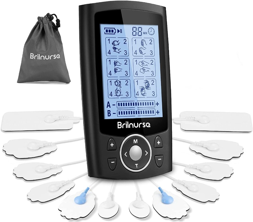 Brilnurse TENS Unit 24 Modes 30 Level Intensity, Dual Channel Electric ...