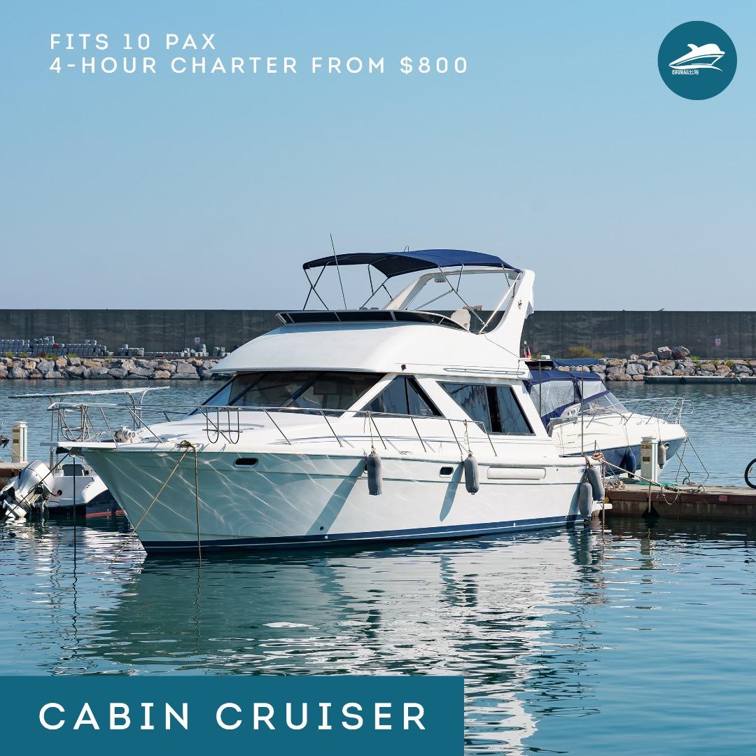Cabin Cruiser Yacht Charter Rental - 10 Pax / 4hrs, Tickets & Vouchers ...