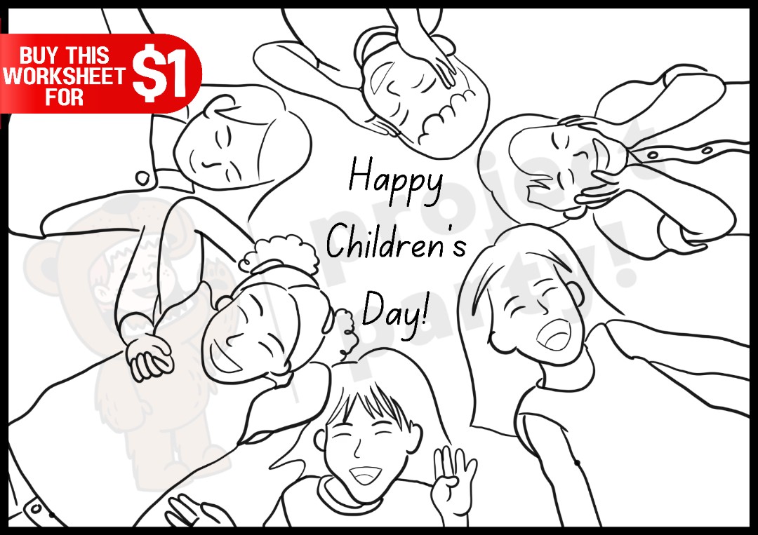 Children's Day Colouring Page | Celebration | Preschool | Playgroup ...