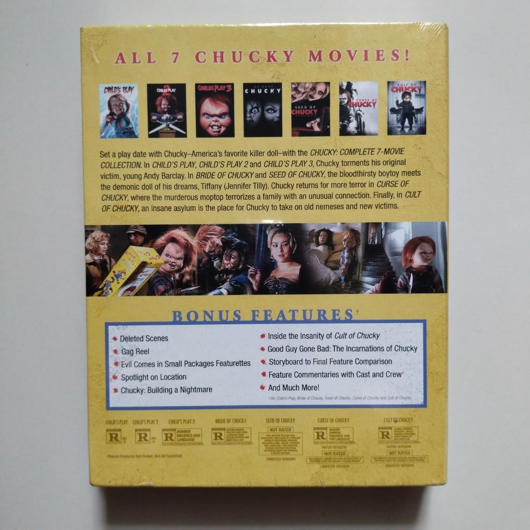 Chucky Complete 7 Movie Collection Boxset Blu-ray, Hobbies & Toys ...
