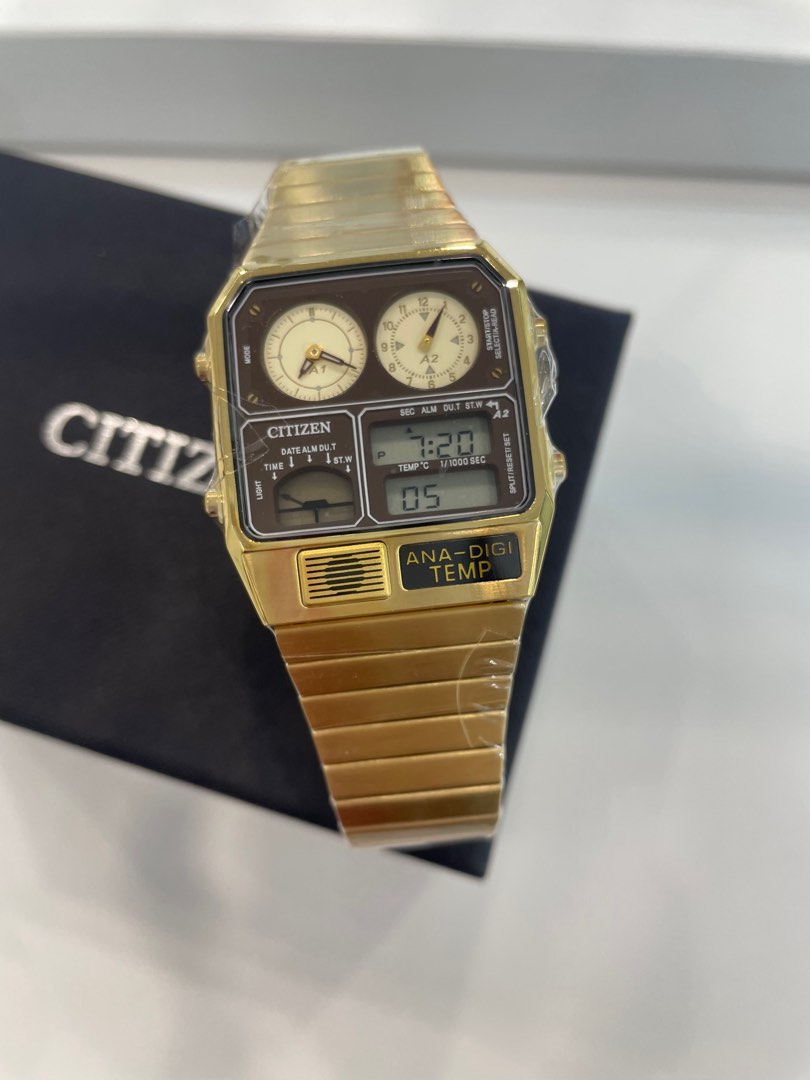 Citizen Gold Ana-Digi Temperature Quartz JG2103-72X S$502.90, Luxury ...