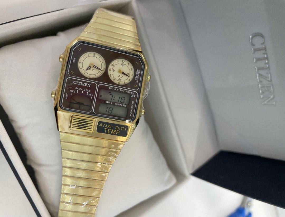Citizen Gold Ana-Digi Temperature Quartz JG2103-72X S$502.90, Luxury, Watches on Carousell