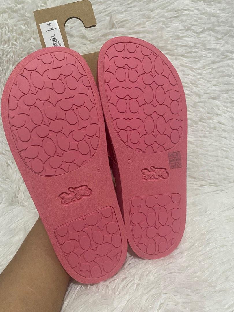 Coach slide pink size 6 only, Women's Fashion, Footwear, Slippers and ...