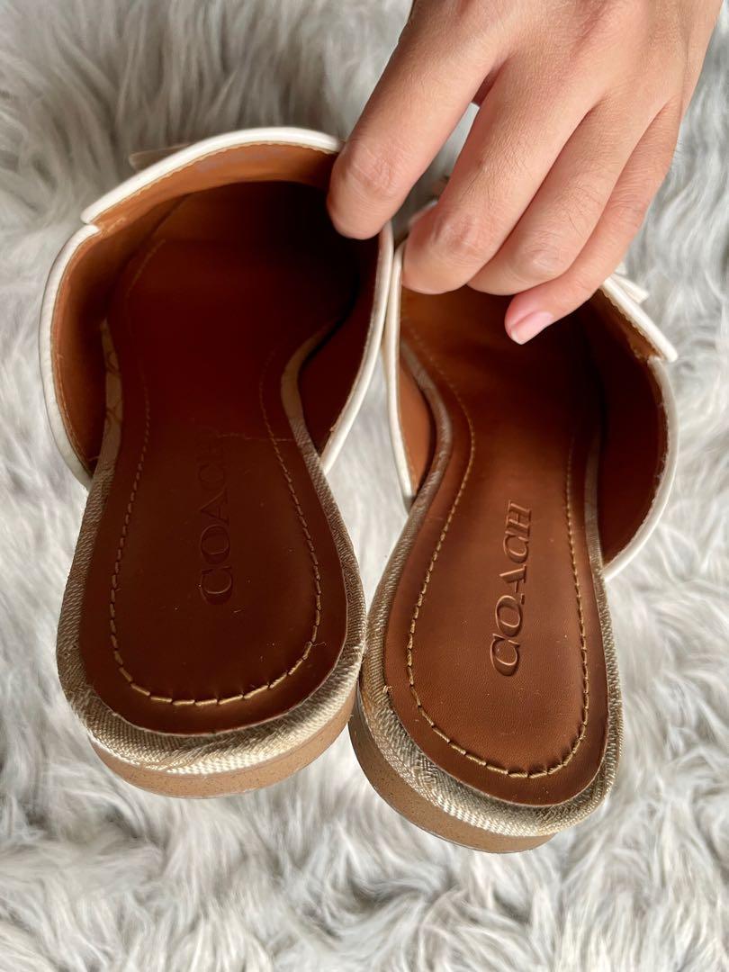 Coach Stassi Slides Signature Jacquard Light Khaki/chalk (with free ...