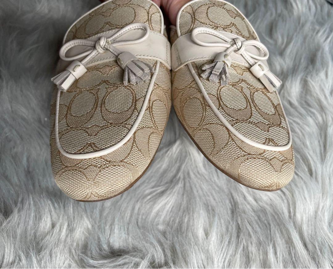 Coach Stassi Slides Signature Jacquard Light Khaki/chalk (with free ...