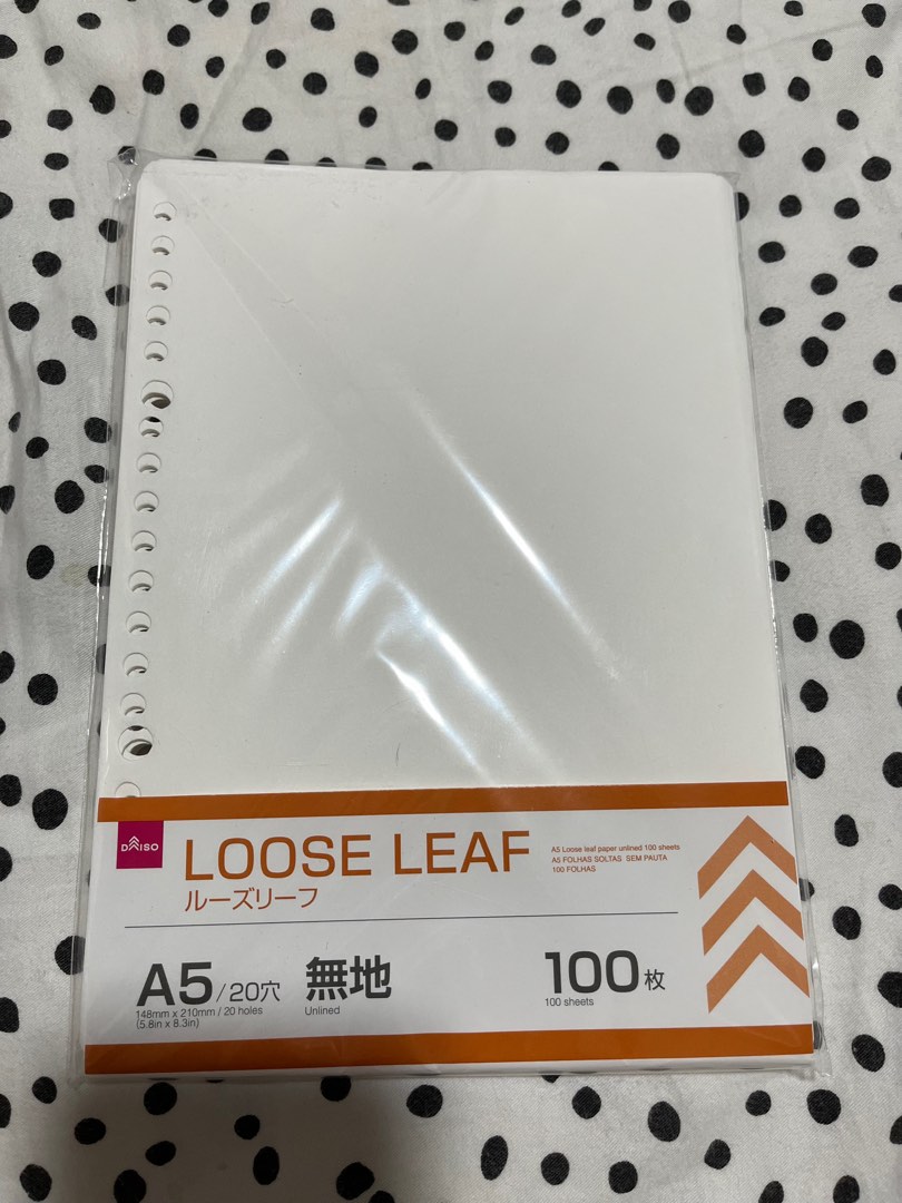 daiso loose leaf paper ($2 each), Hobbies & Toys, Stationery & Craft ...