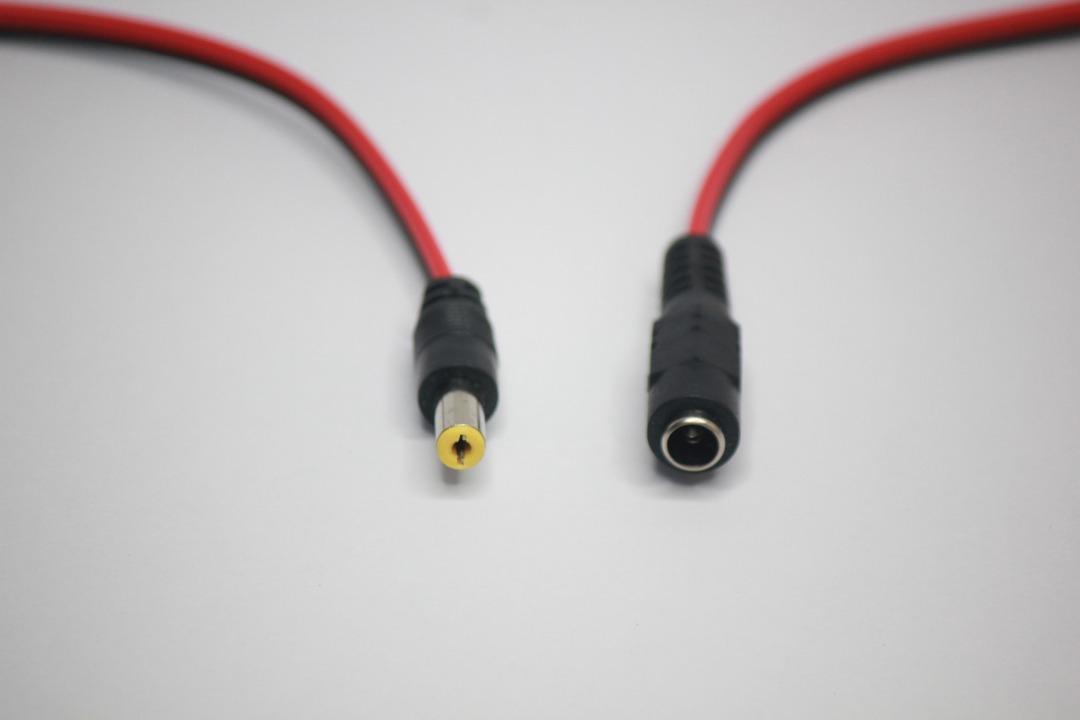 DC PLUG MALE 12V 18AWG 5A, PIGTAIL MALE, with FREE DC FEMALE 12V POWER ...