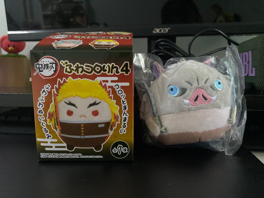 Demon slayer volume 4 fuwakororin fuwa plush stuffed toy inosuke ...