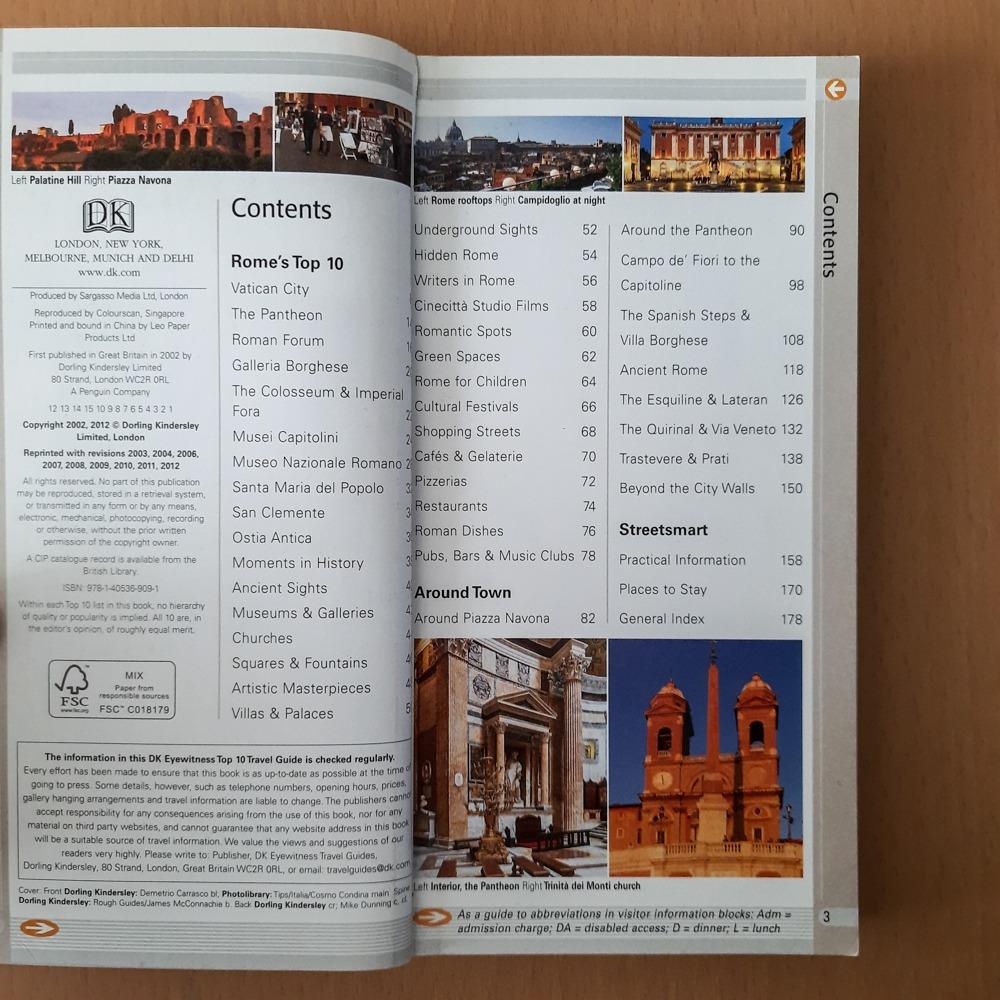 DK Eyewitness Travel Top 10 Rome w/ pull out map (Travel Guide ...