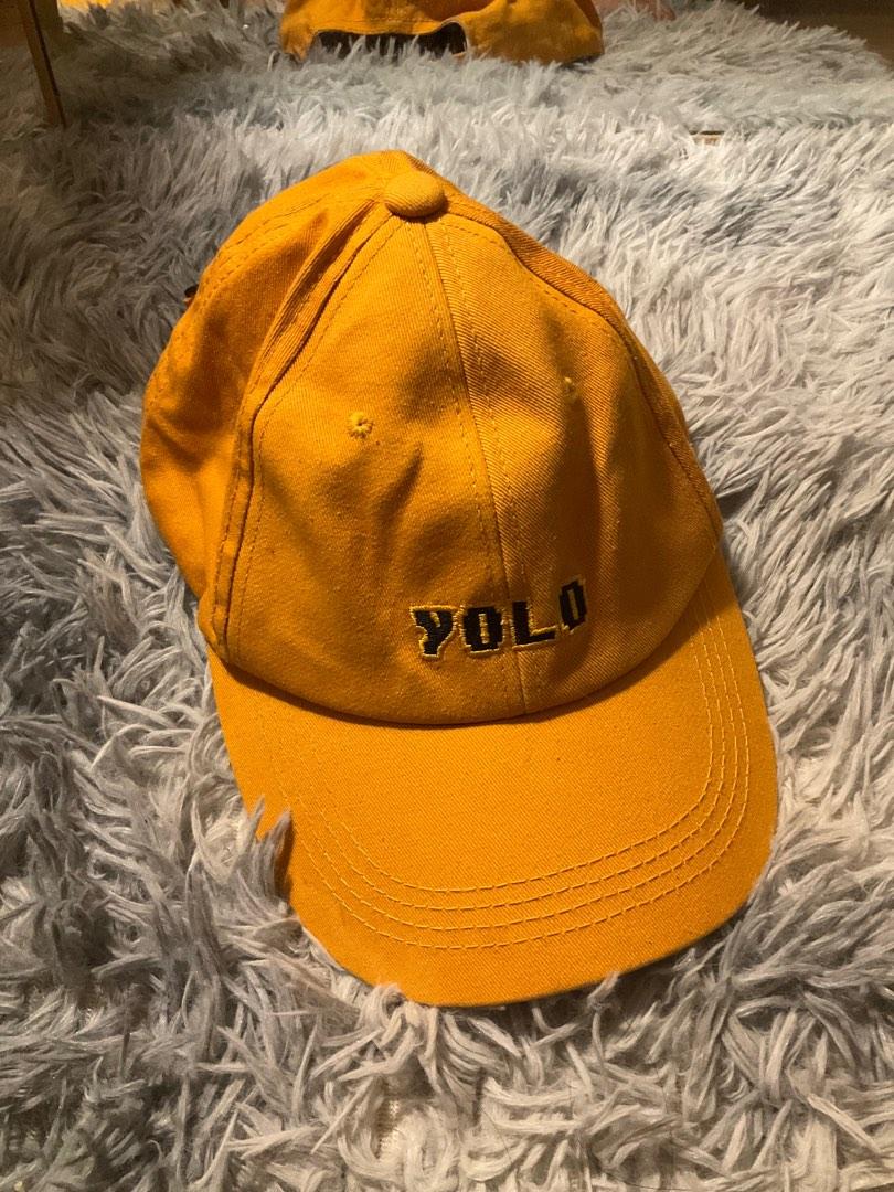 Embroidered cute yellow cap | YOLO design, Men's Fashion, Watches ...