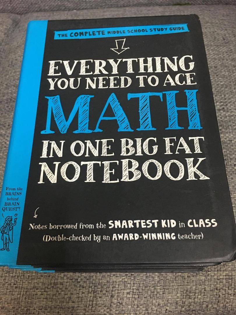 Everything you need to ace MATH in one big fat notebook, Hobbies & Toys ...