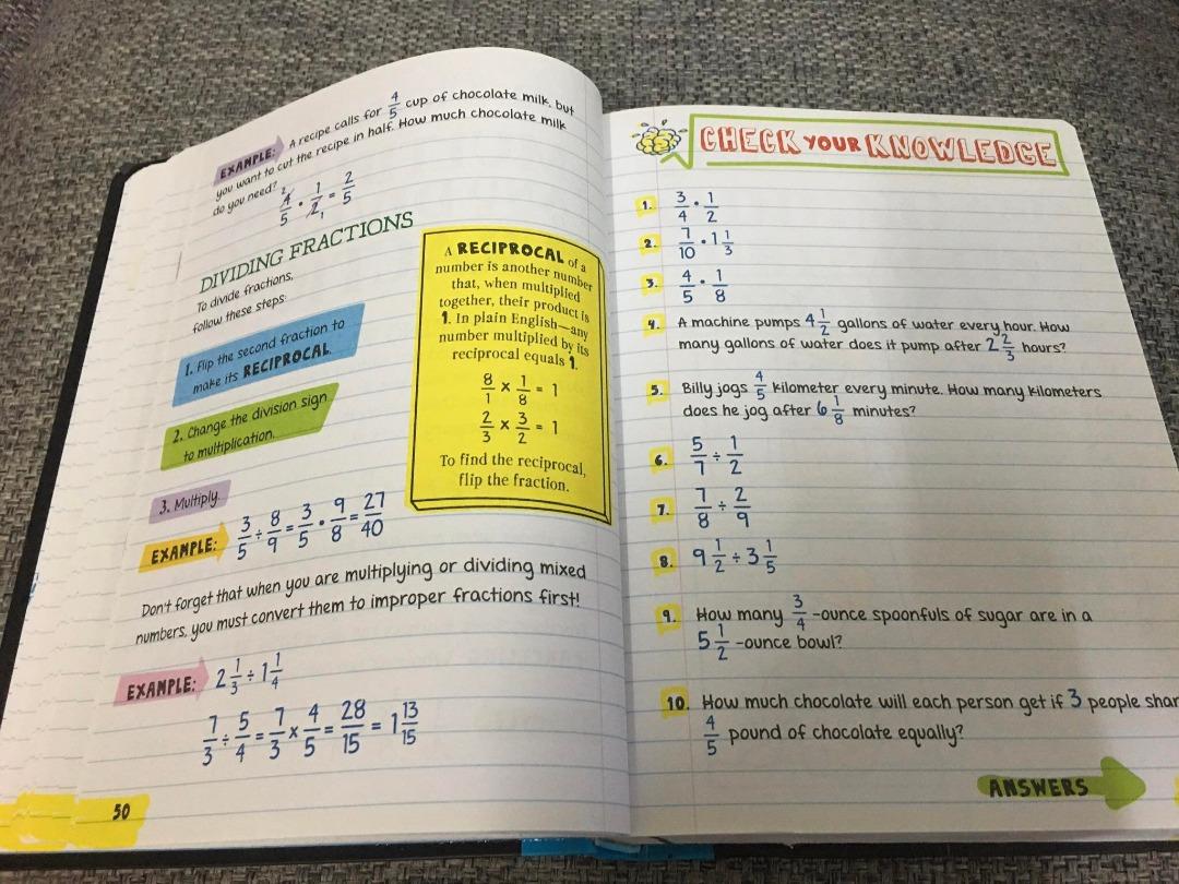 Everything you need to ace MATH in one big fat notebook, Hobbies & Toys ...