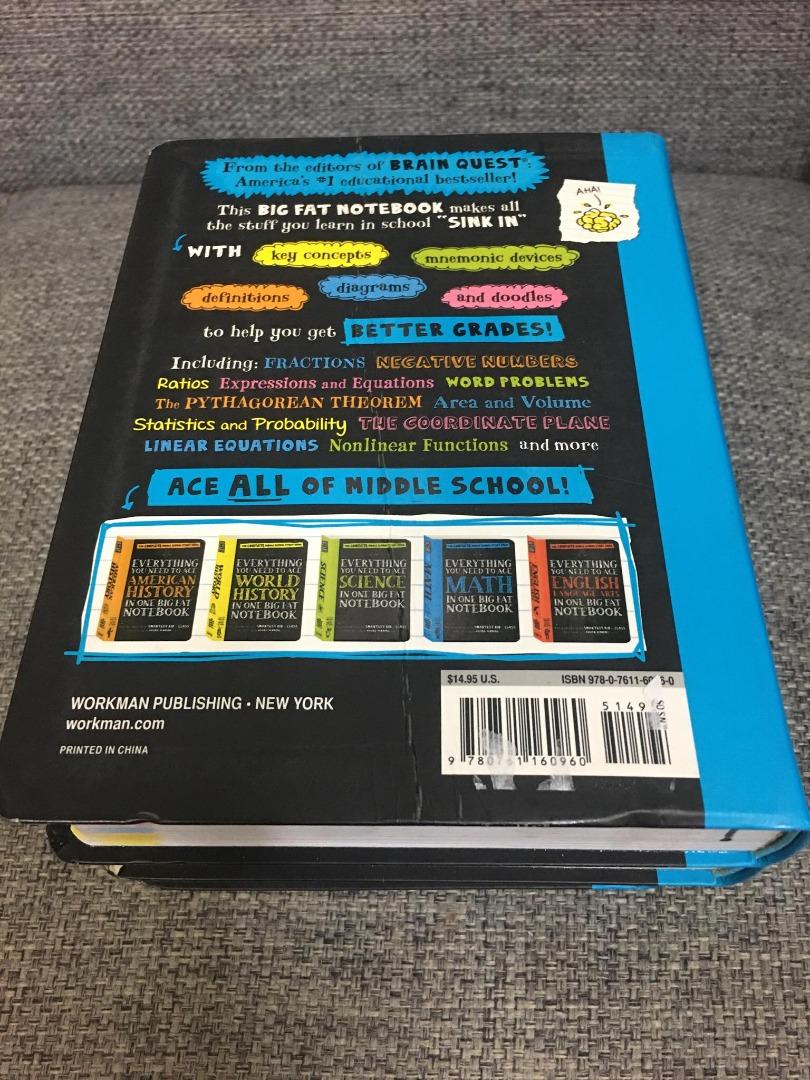 Everything you need to ace MATH in one big fat notebook, Hobbies & Toys ...