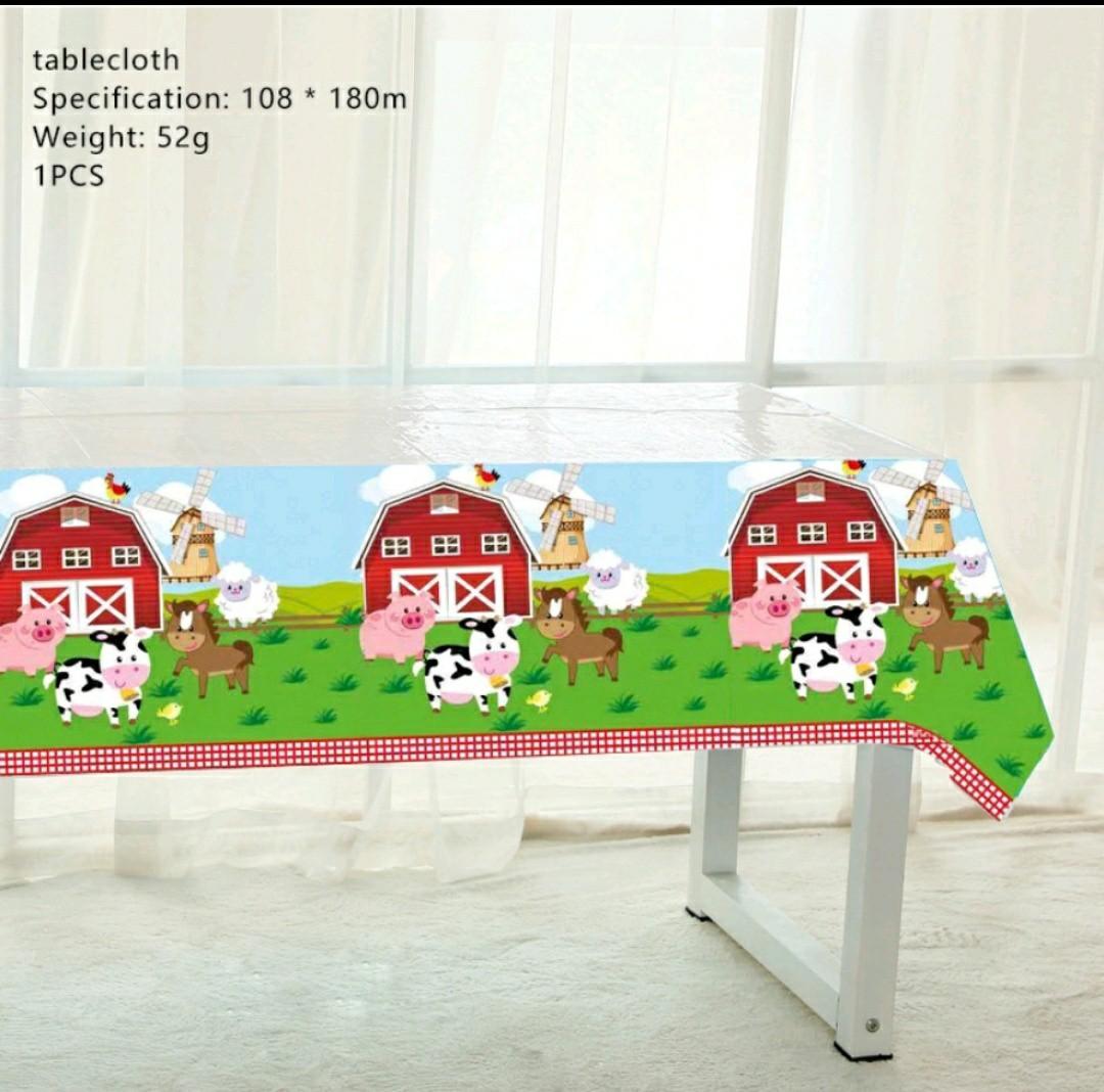 Farm Animal Themed Birthday party decorations- Background, triangle and ...