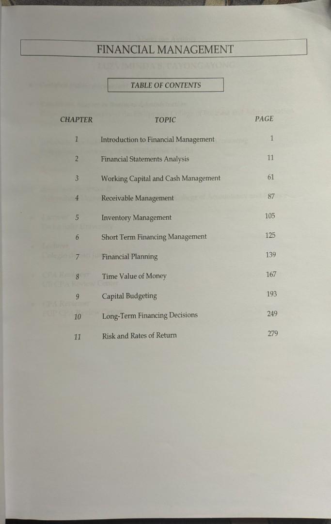 Financial Management - Payongayong, Hobbies & Toys, Books & Magazines ...
