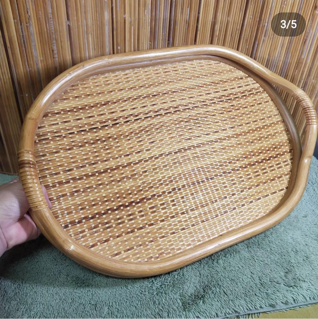 Fine Rattan Tray with Handle, Furniture & Home Living, Kitchenware ...