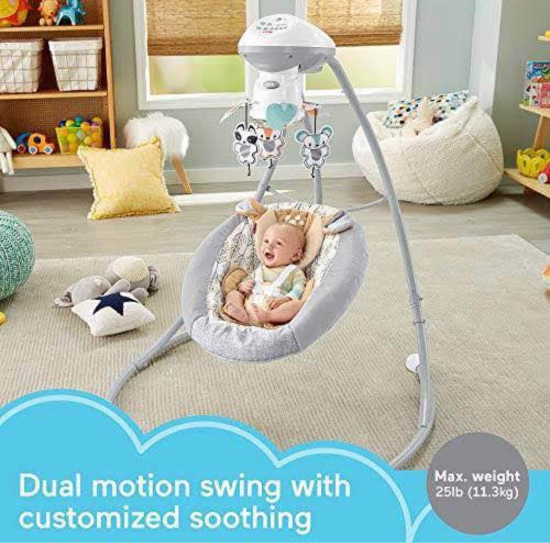 Fisher-Price Fawn Meadows Deluxe Cradle 'n Swing, dual motion baby ...