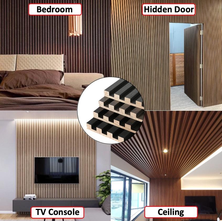 Fluted Wall Panel Decoration with Artificial Moss Wall Art/Artificial ...