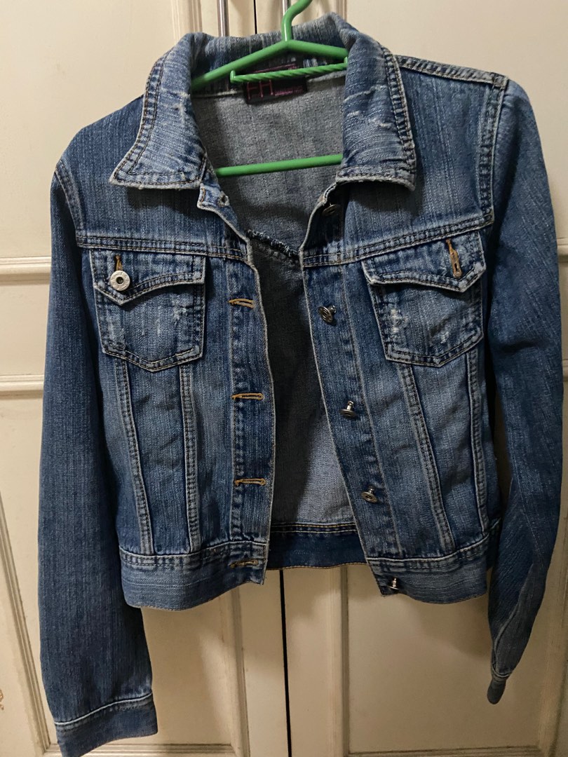 Folded & hung Maong jacket, Women's Fashion, Coats, Jackets and ...