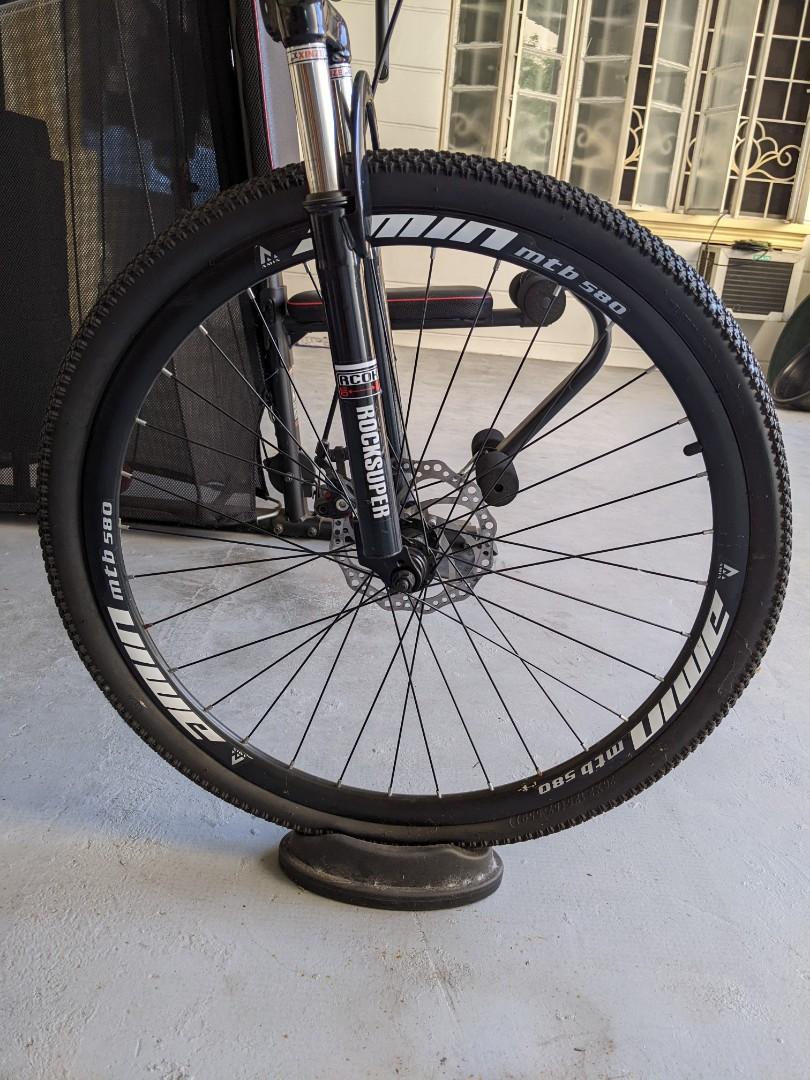 Folding Mountain Bike Laux x Jack with Minoura B60 Bike Trainer, Sports ...