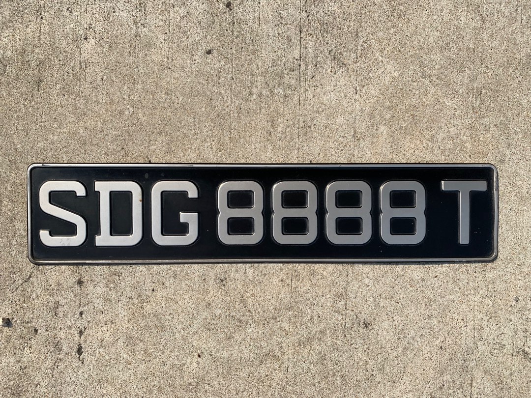 Four 8s car number plate for sale: SDG 8888 T, Car Accessories, Car ...