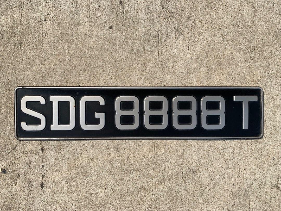 Four 8s car number plate for sale: SDG 8888 T, Car Accessories, Car ...