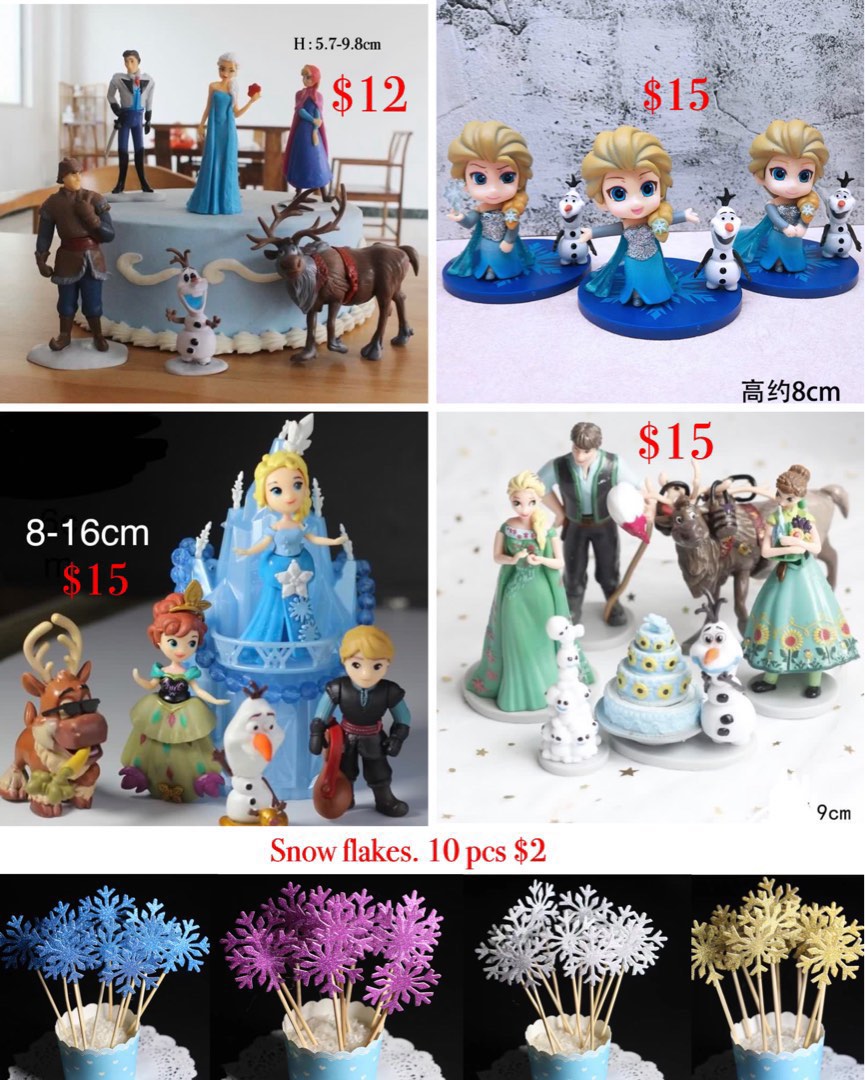 Frozen elsa anna cupcake princess snow flake snowflakes olaf birthday ...