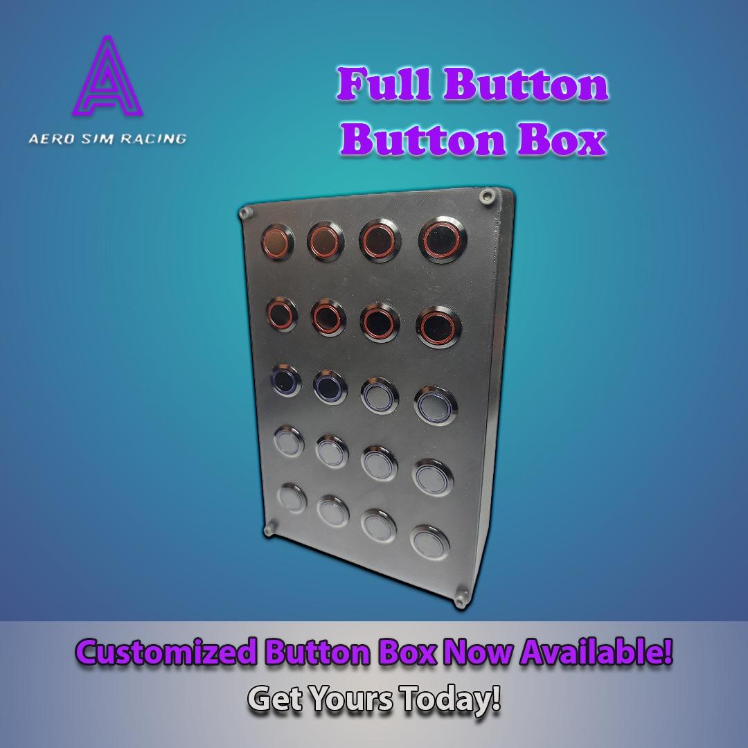 Full Button Sim Racing Button Box / Flight Simulator / Racing Simulator ...