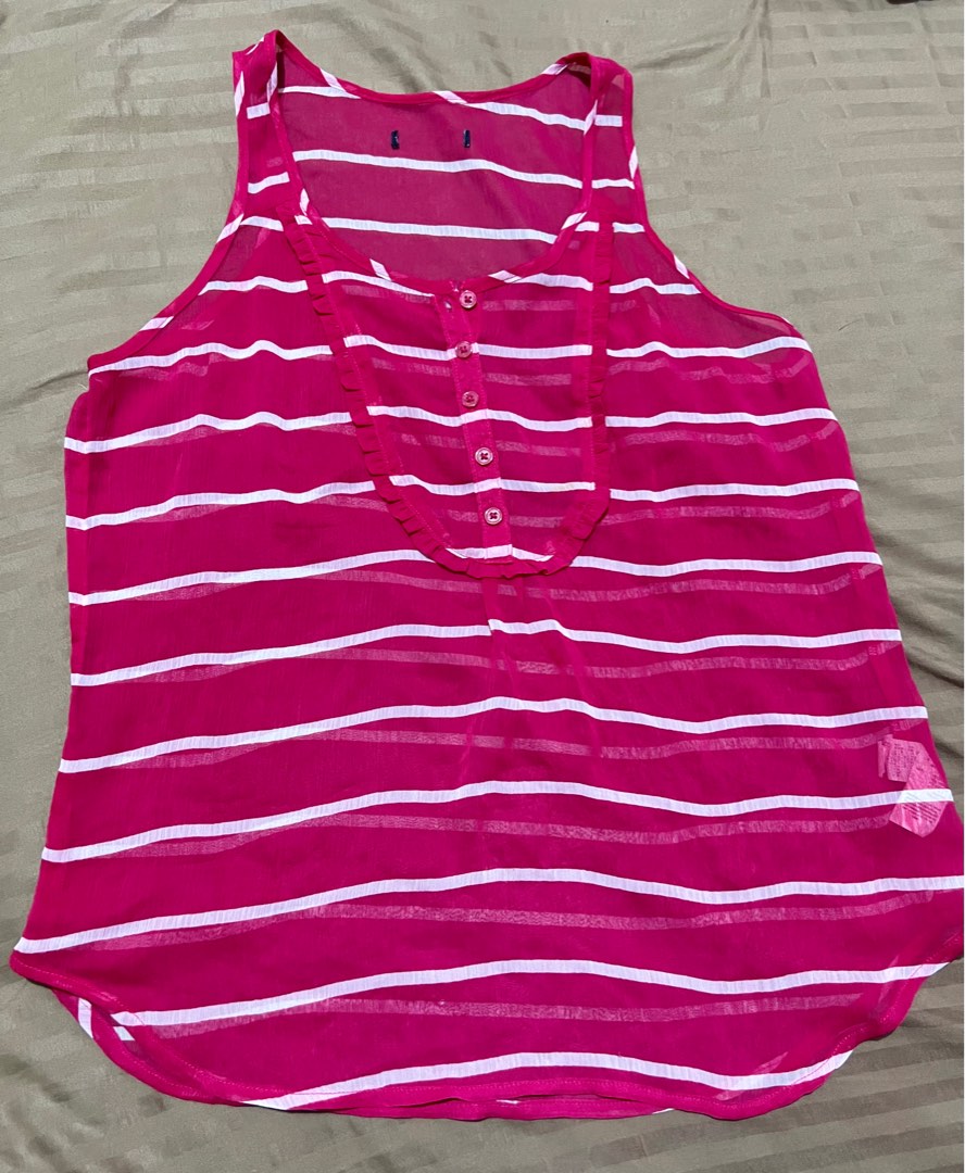 Gap Pink See Thru Cover Up Top, Women's Fashion, Tops, Sleeveless on Carousell