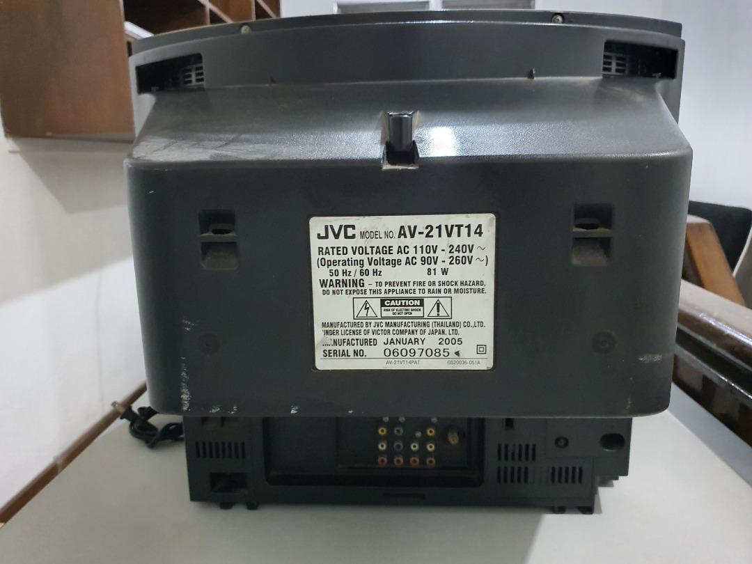 Garage Sale Series --- JVC TV - CRT (cathode-ray tube) - large TV with ...