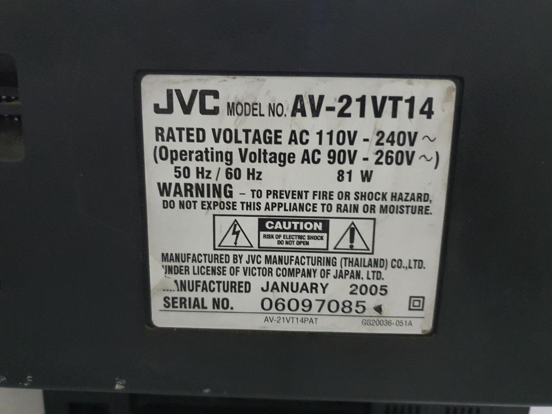 Garage Sale Series --- JVC TV - CRT (cathode-ray tube) - large TV with ...