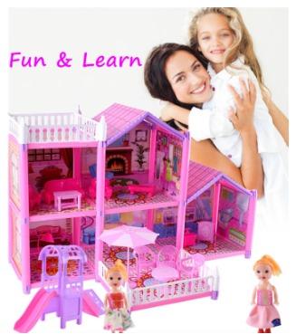 Girls Princess Dollhouse Three Floors Big Dream House Simulation ...