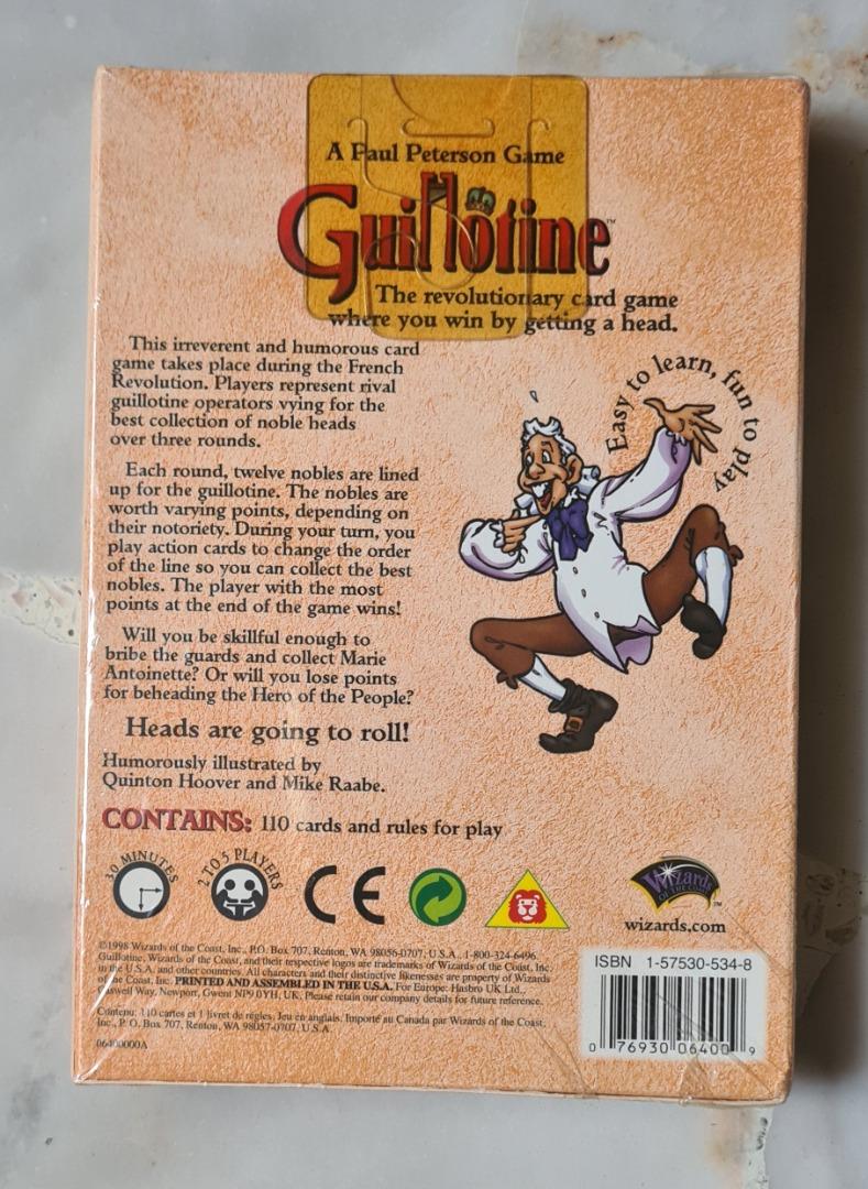 Guillotine Card Game (USA Edition), Hobbies & Toys, Toys & Games on ...