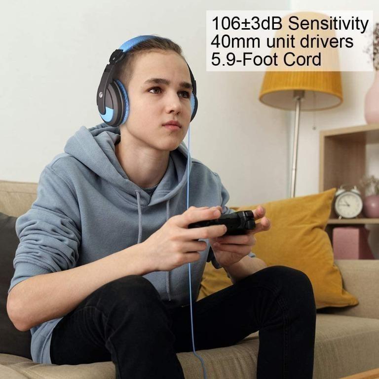 H3043 VCOM Wired Over Ear Headset 150g Super Light, 1.8M Cord Surround ...