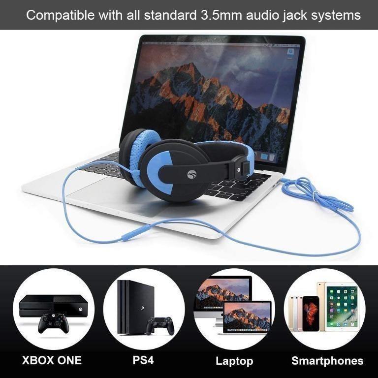 H3043 VCOM Wired Over Ear Headset 150g Super Light, 1.8M Cord Surround ...