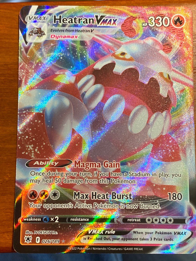 Heatran Vmax, Hobbies & Toys, Toys & Games on Carousell