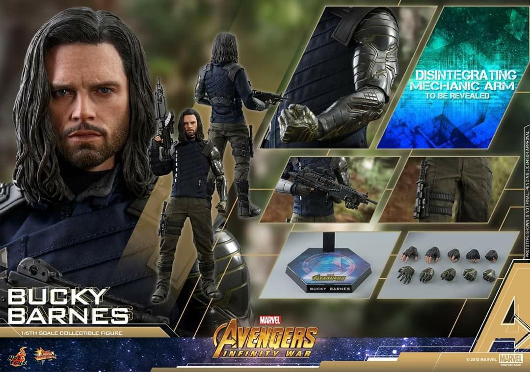 Hot Toys Bucky Barnes Winter Soldier MMS509 Avengers Infinity War ...