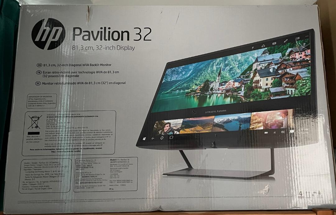 HP Pavilion 32" 2k 2.5K LCD Display Monitor 顯示屏 顯示器 螢幕 屏幕 (附原包裝), 電腦＆科技 ...