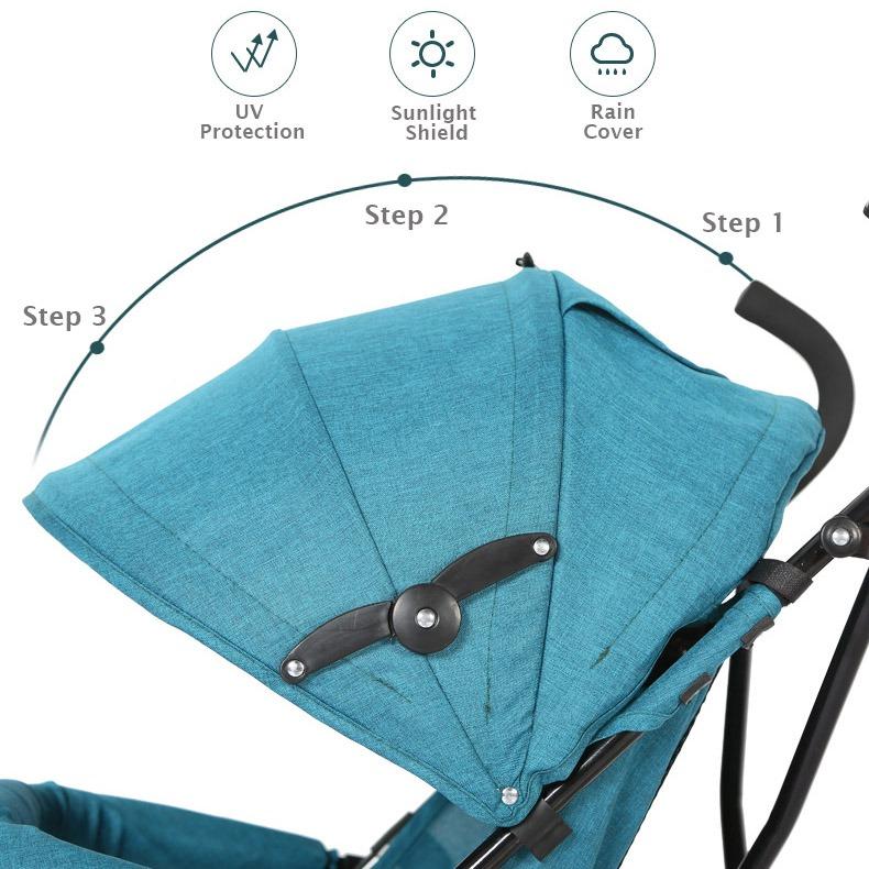 [iDS] Ultra Lightweight Travel Stroller Foldable Pram Infant Stroller 3 ...