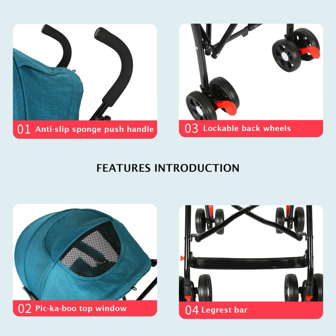 [iDS] Ultra Lightweight Travel Stroller Foldable Pram Infant Stroller 3 ...