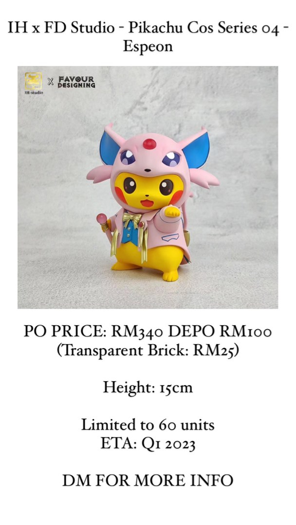 IH x FD Studio - Pikachu Cos Series 04 - Espeon, Hobbies & Toys, Toys ...