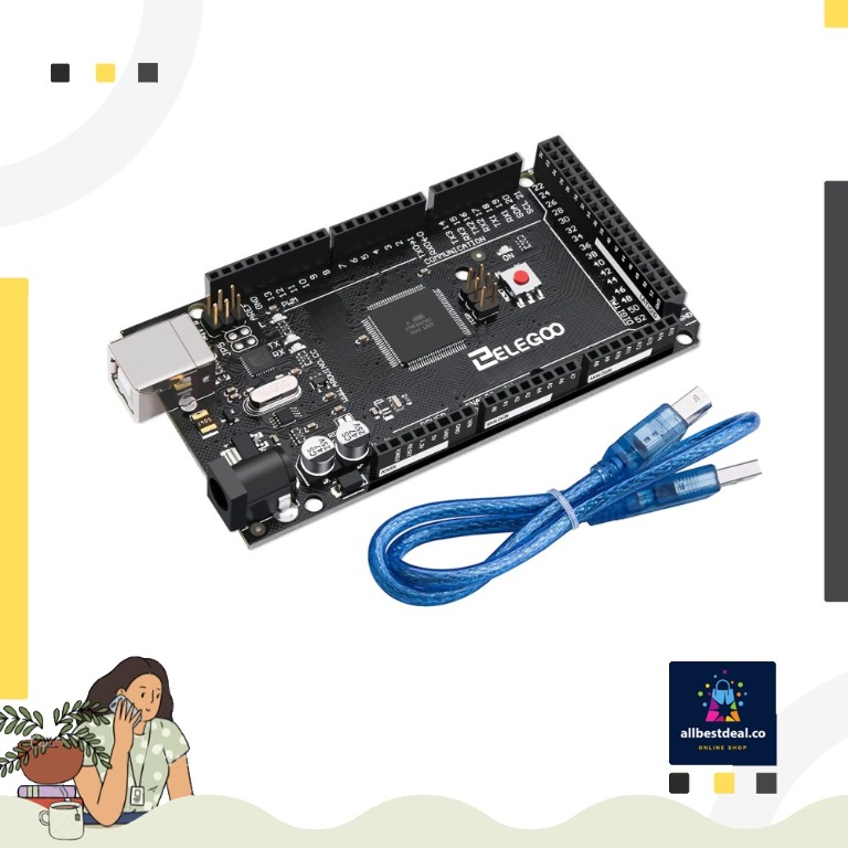 ~instock~ ELEGOO MEGA 2560 R3 Board ATmega2560 ATMEGA16U2 + USB Cable ...