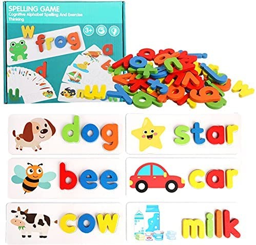 ~instock~ See and Spelling Learning Toy, Matching Letter Games Sight ...