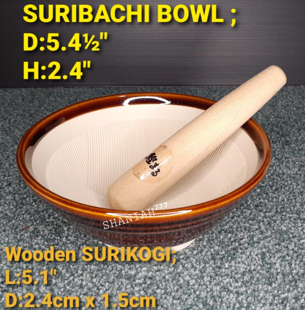 Japanese Mortar and Pestle SURIBACHI & SURIKOGI Set, Furniture & Home Living, Kitchenware ...
