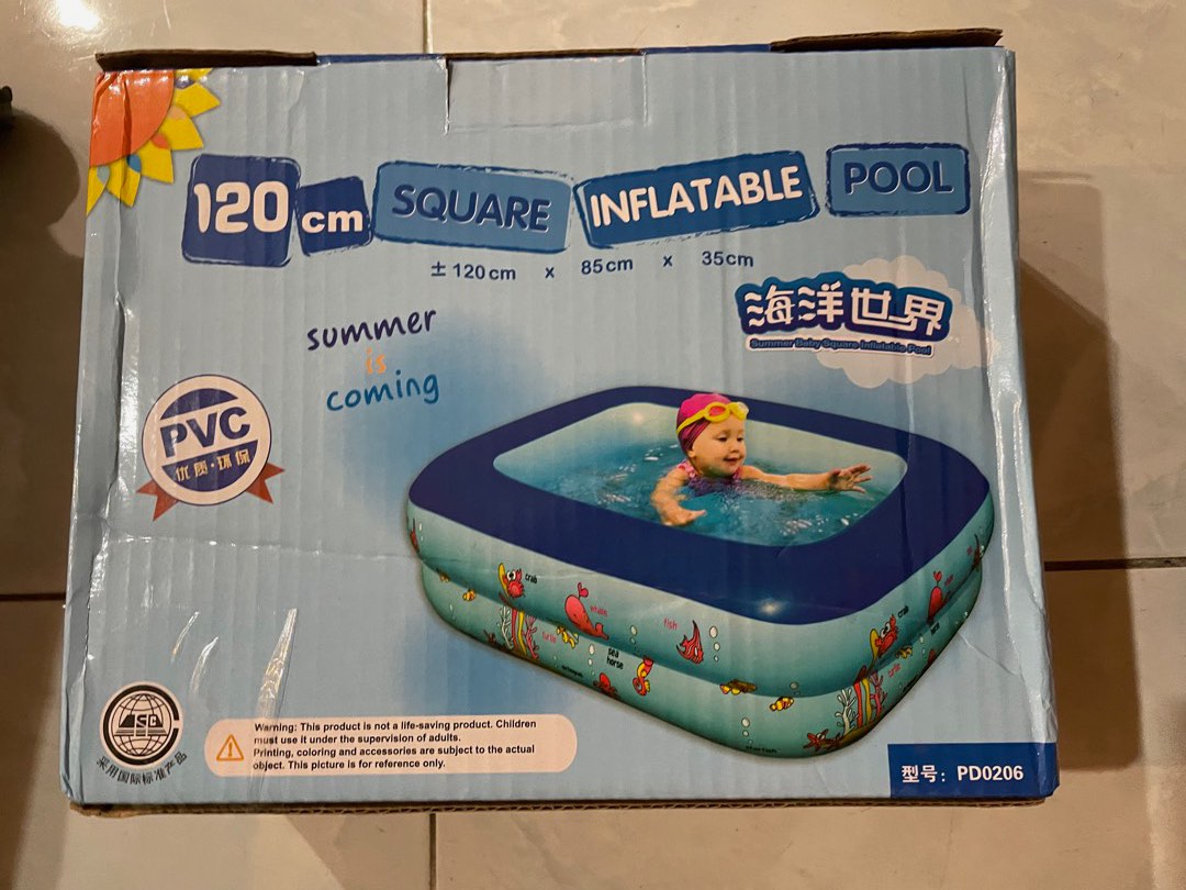 Kids inflatable small pool (120cm), Babies & Kids, Infant Playtime on ...