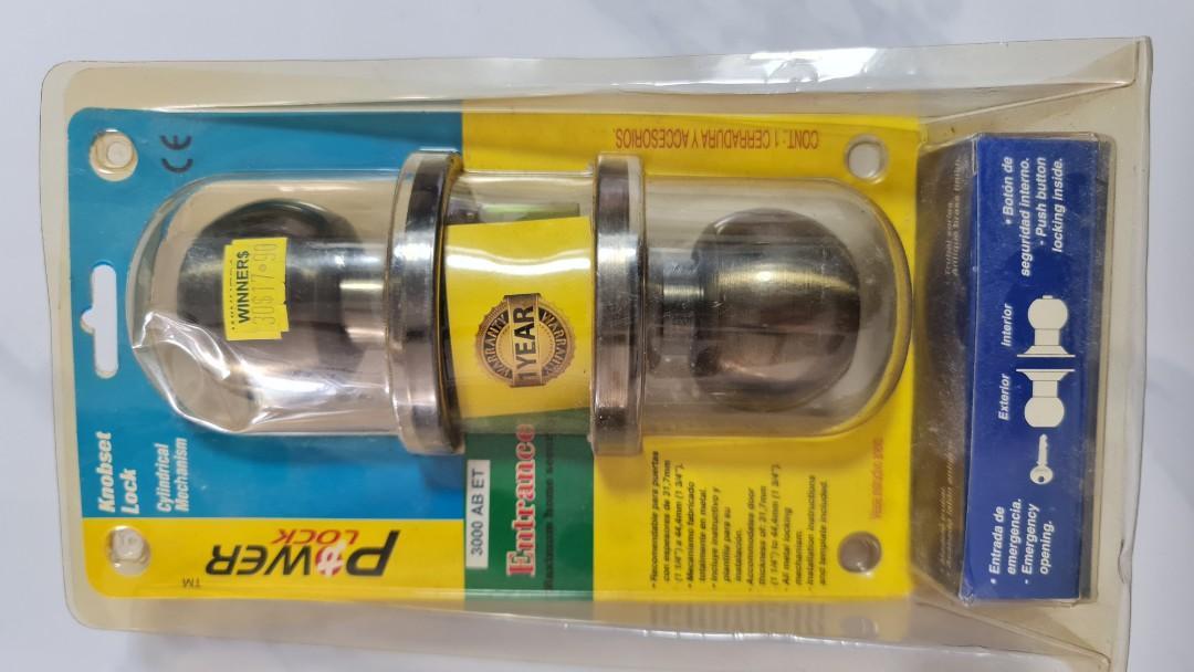 Knobset Lock Door Knob, Furniture & Home Living, Security & Locks ...