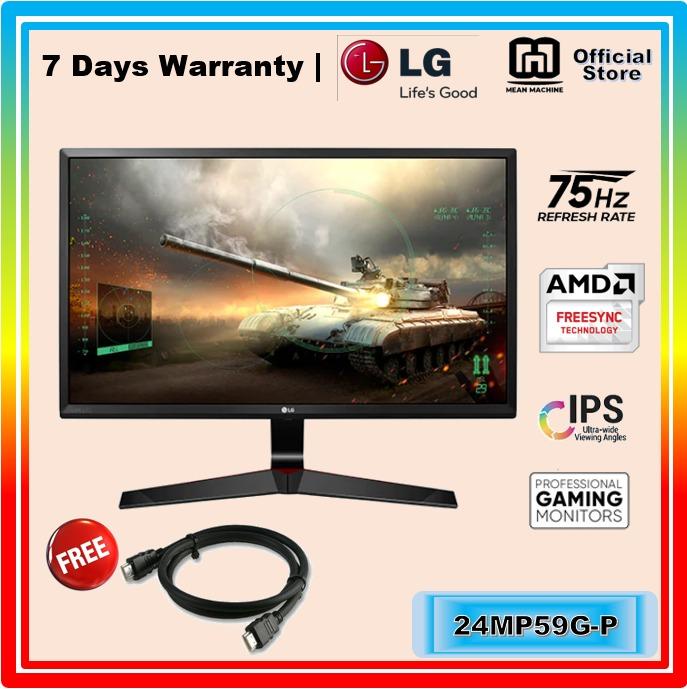 LG 24' IPS Full HD Gaming Monitor with 1ms Motion Blur Detection (Free ...
