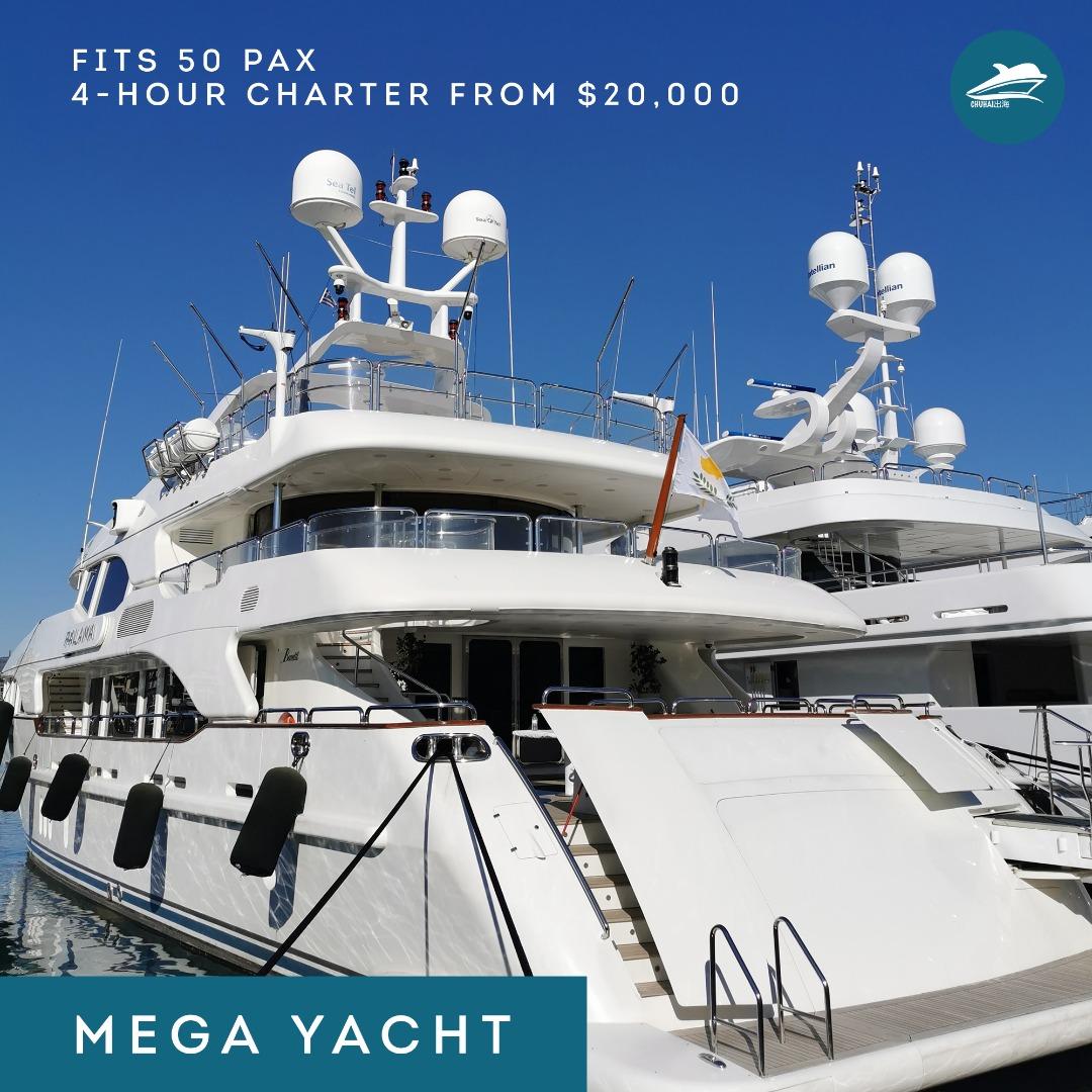 Mega Yacht Charter Rental - 50 Pax / 4 hrs, Tickets & Vouchers, Local ...
