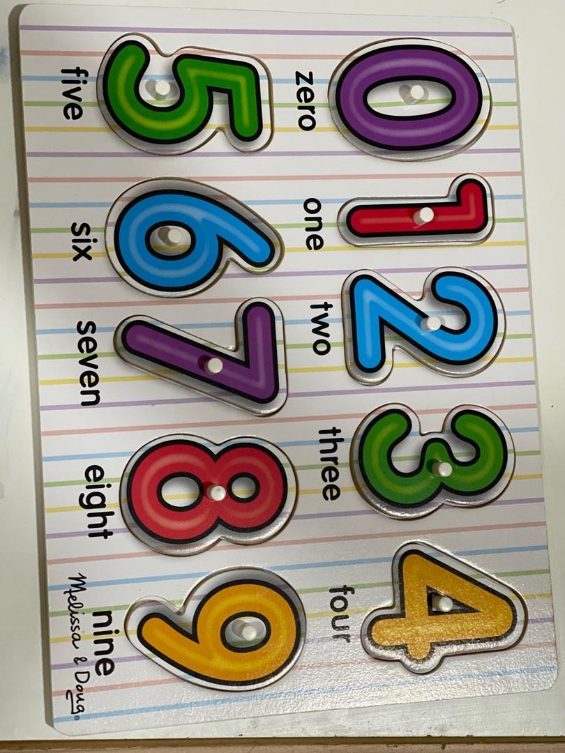 Melissa & Doug See-Inside Numbers Peg Puzzle - 10 Pieces, Hobbies ...